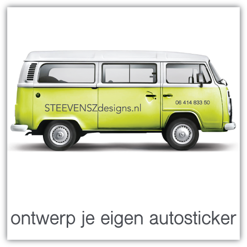 ontwerp je eigen autosticker - Steevensz Designs